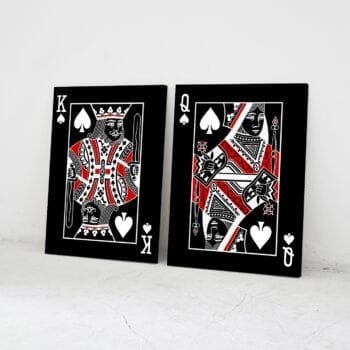 🔥KING & QUEEN of SPADES - red | Canvasgoals.com🔥
