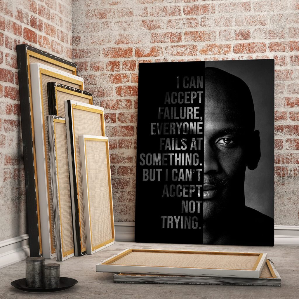 🔥Michael Jordan - I can accept Failure | Canvasgoals.com🔥
